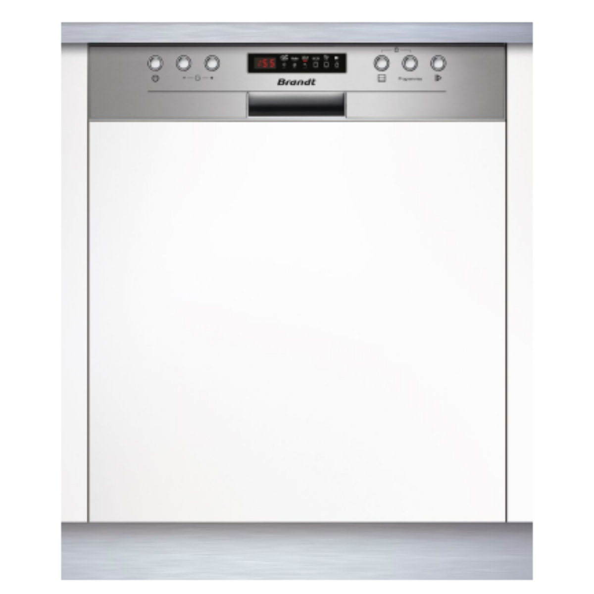 Brandt 60cm Built-in Semi Integrated Vortex Dishwasher Stainless Steel ...